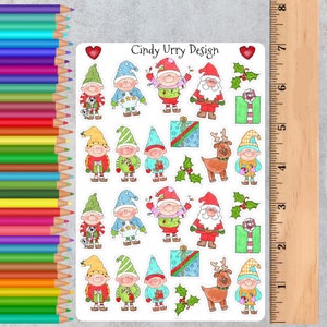 Christmas Elves Decor Sticker. Bigger Sticker to Compliment Smaller ...