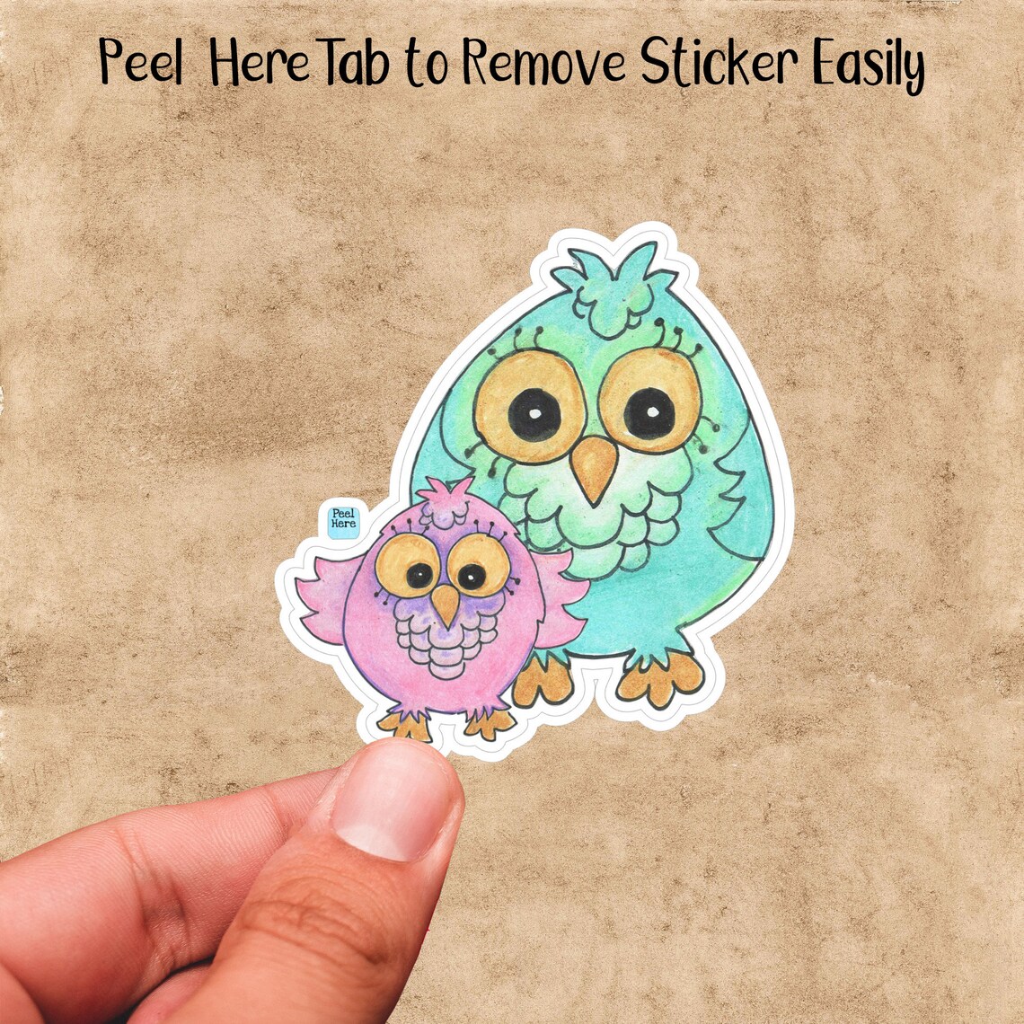 Owls Vinyl Laminated Sticker Cute Colorful Weatherproof - Etsy