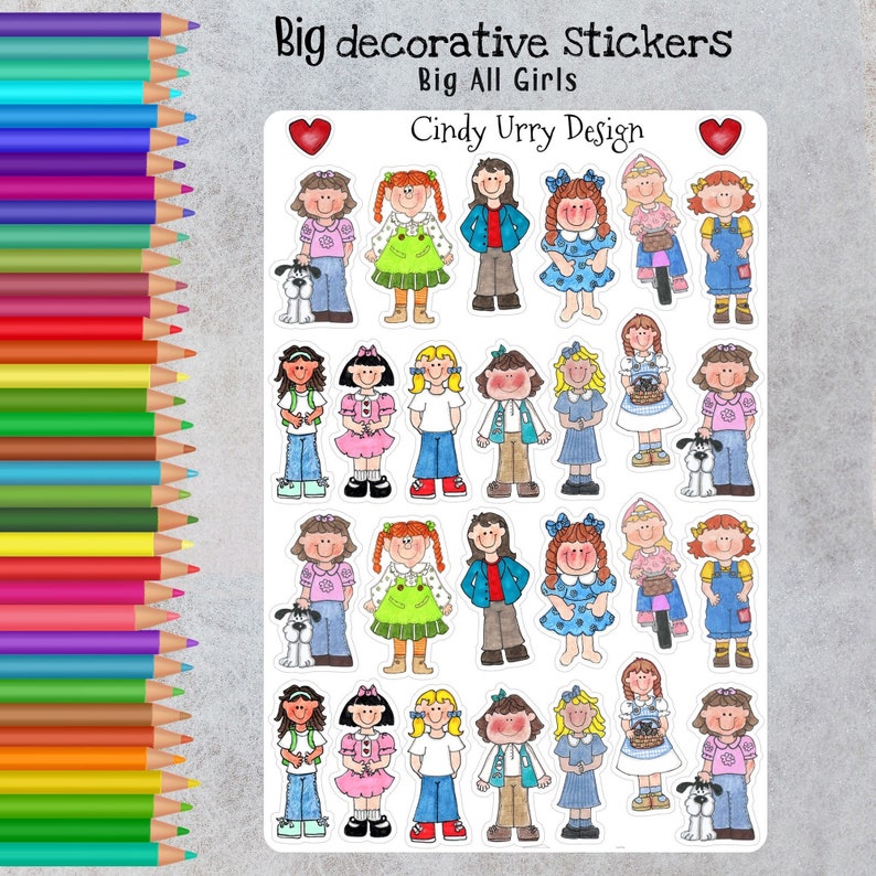 Big All Girl Decor Sticker. Bigger Sticker to Compliment - Etsy