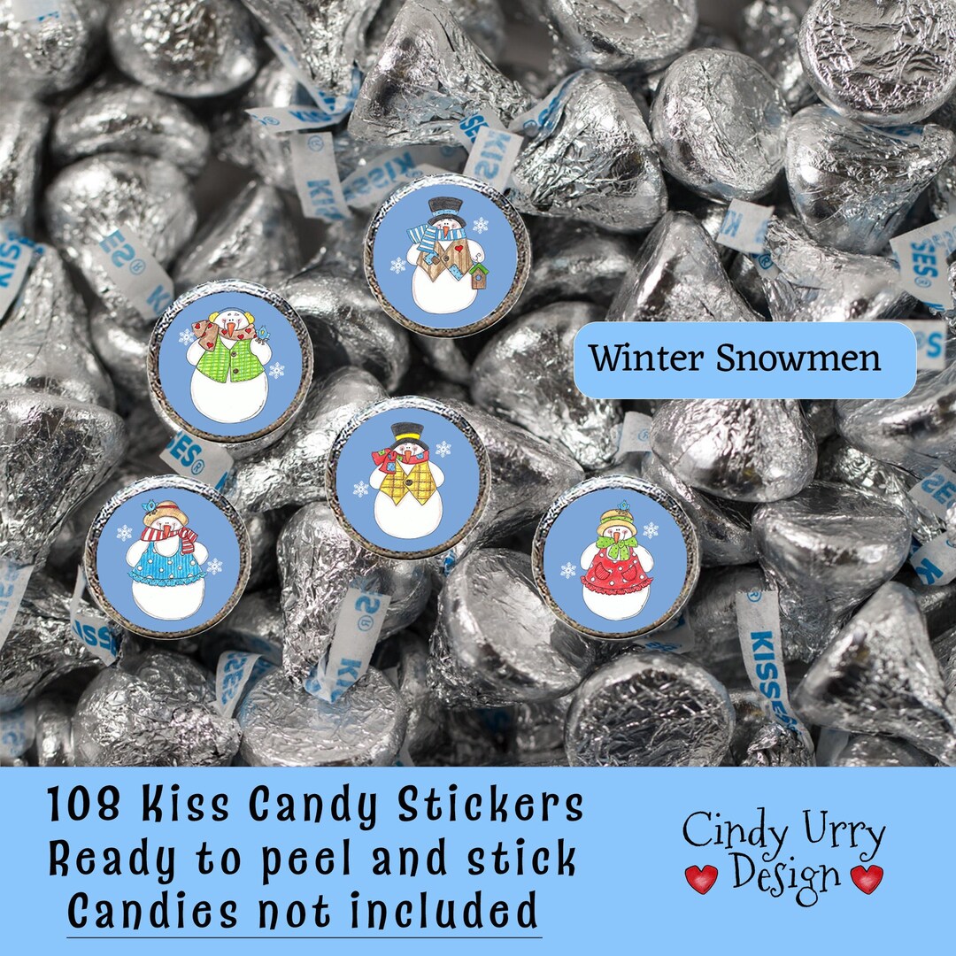 Snowman Winter Cute Wrapper for Chocolate Kiss Individually - Etsy