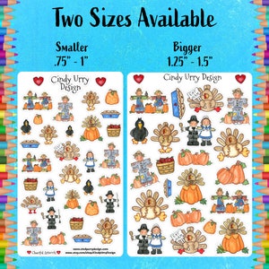 Thanksgiving 1 Fall Autumn Cute Stickers Planner Stickers - Etsy