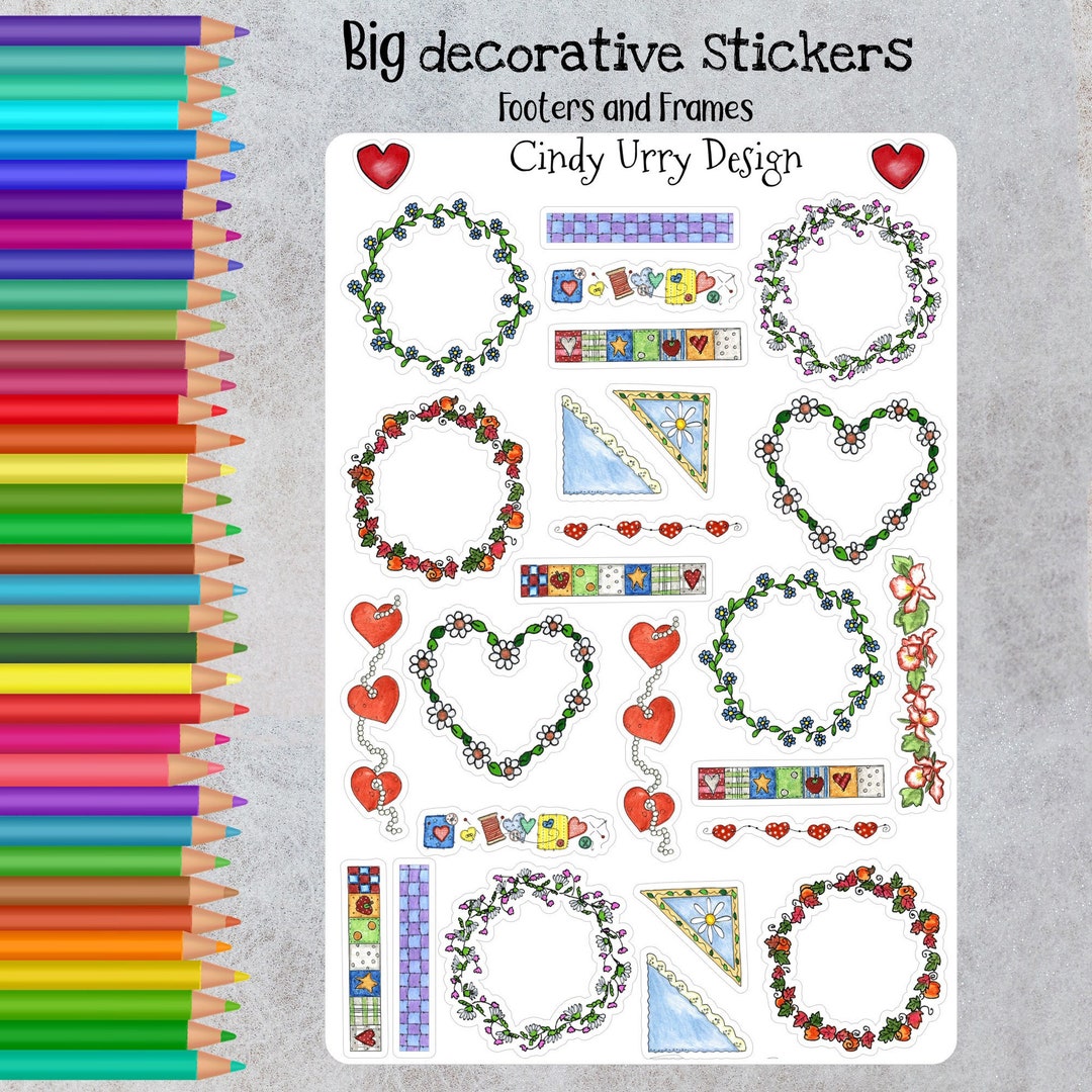 Frames Misc. Corners Footers Sticker. Bigger Sticker to Compliment ...