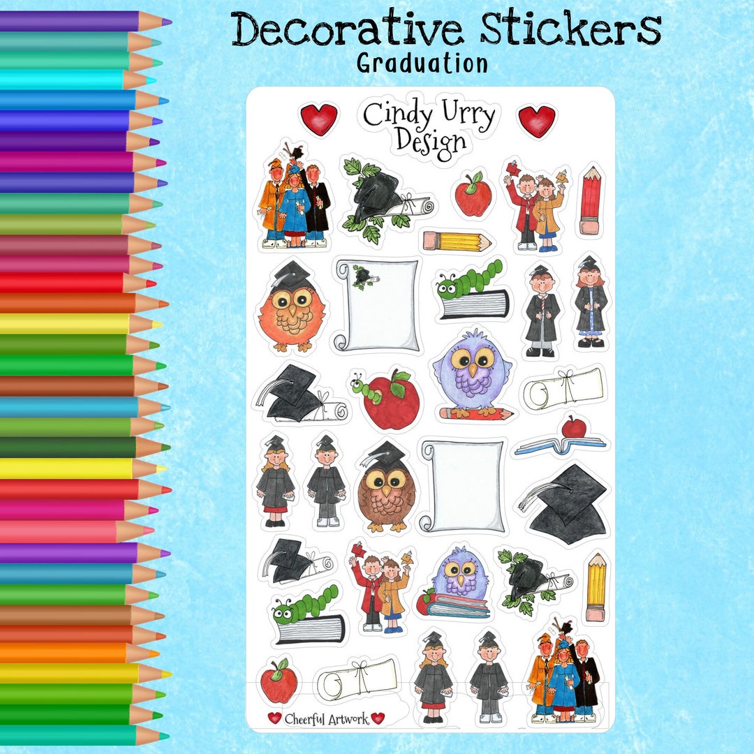 Graduation Time Decorative Sticker, Bullet Journal, All Planner ...