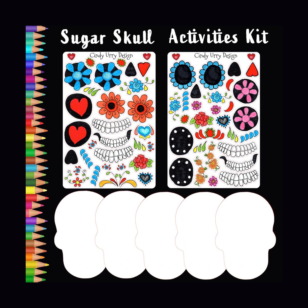 Sugar Skull Activity Kit. Día De Los Muertos, Day of the Dead, Skull ...