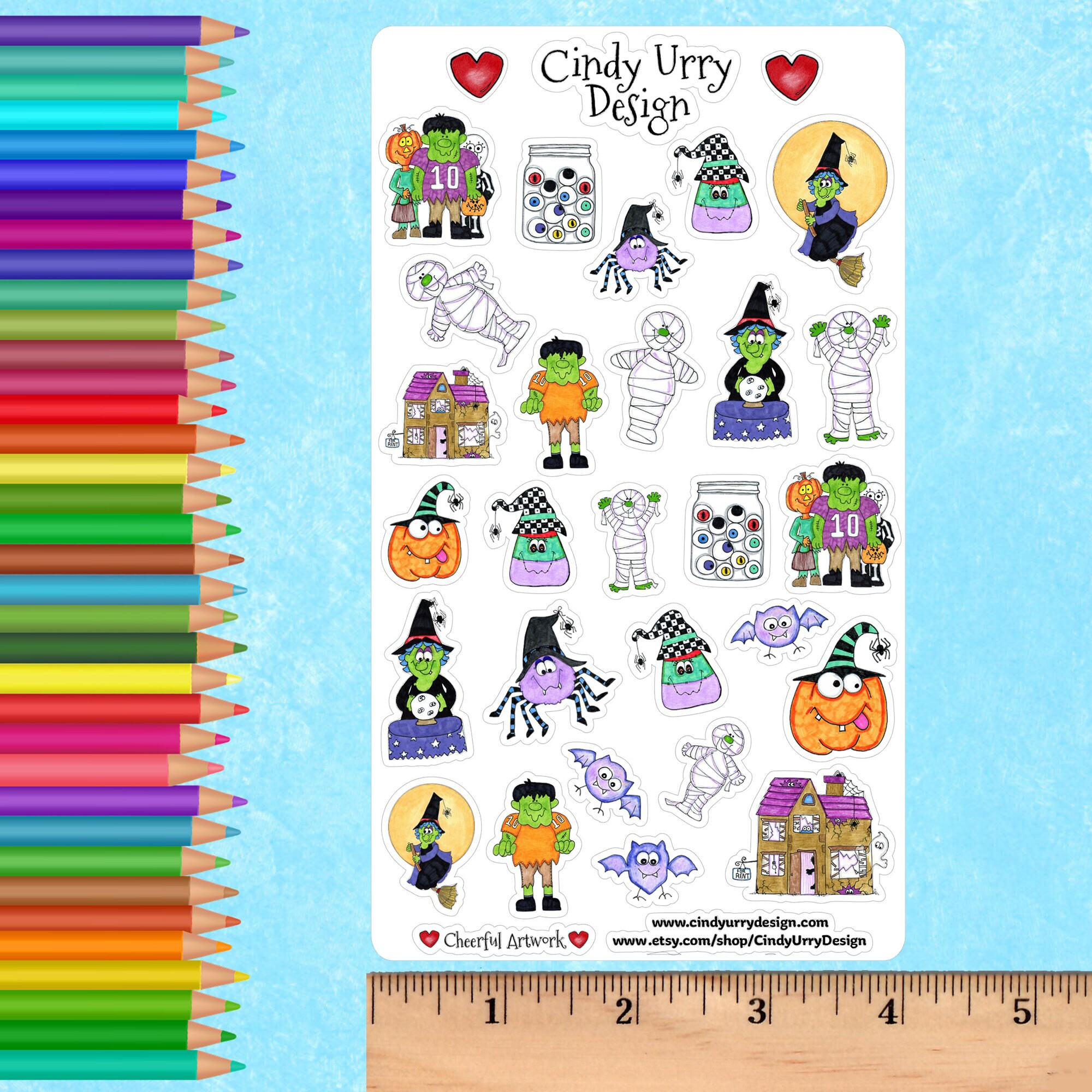 Halloween 1 Cute Stickers Planner Stickers Bullet Journal | Etsy
