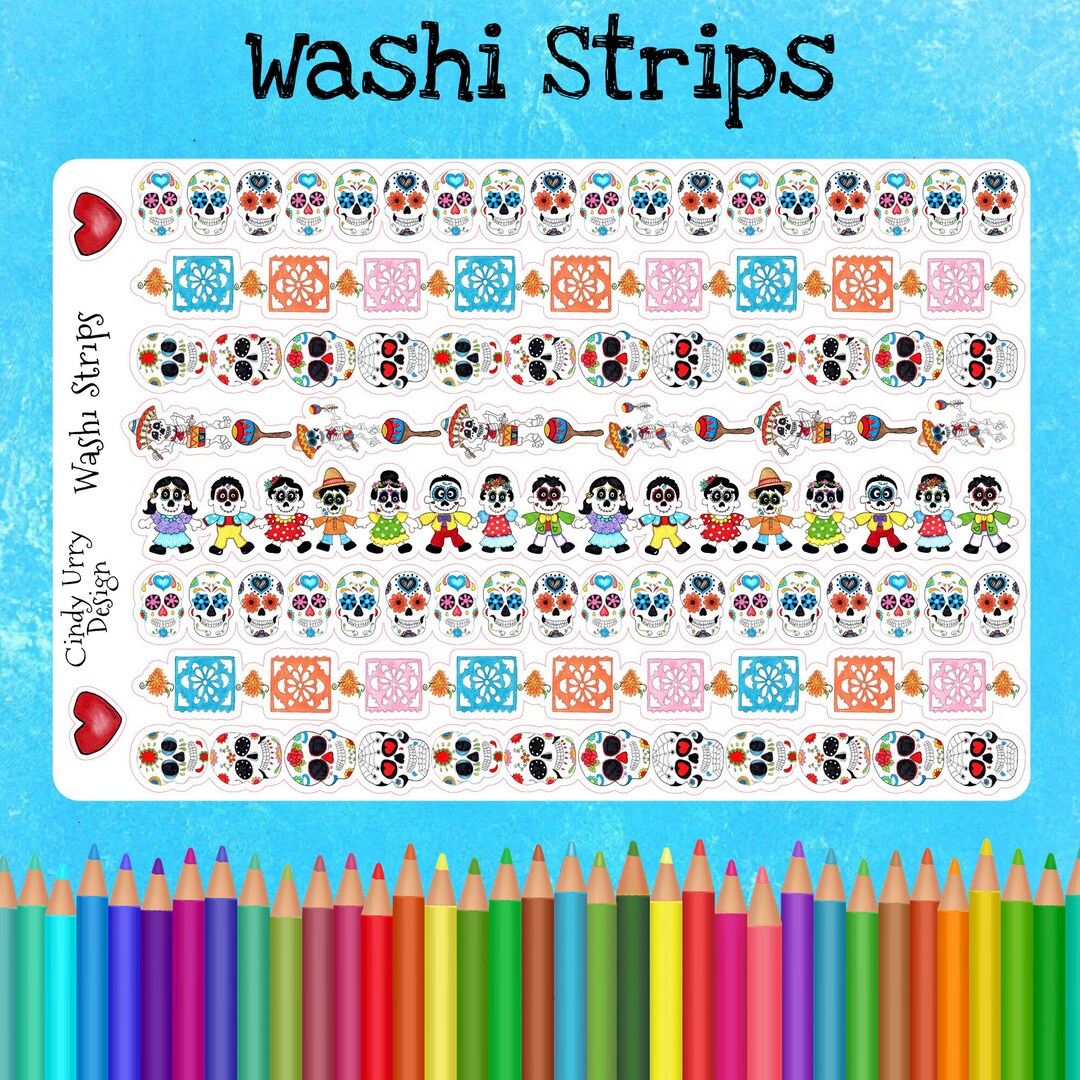 Day of the Dead Washi Strips, Cindy Urry Artwork - Etsy