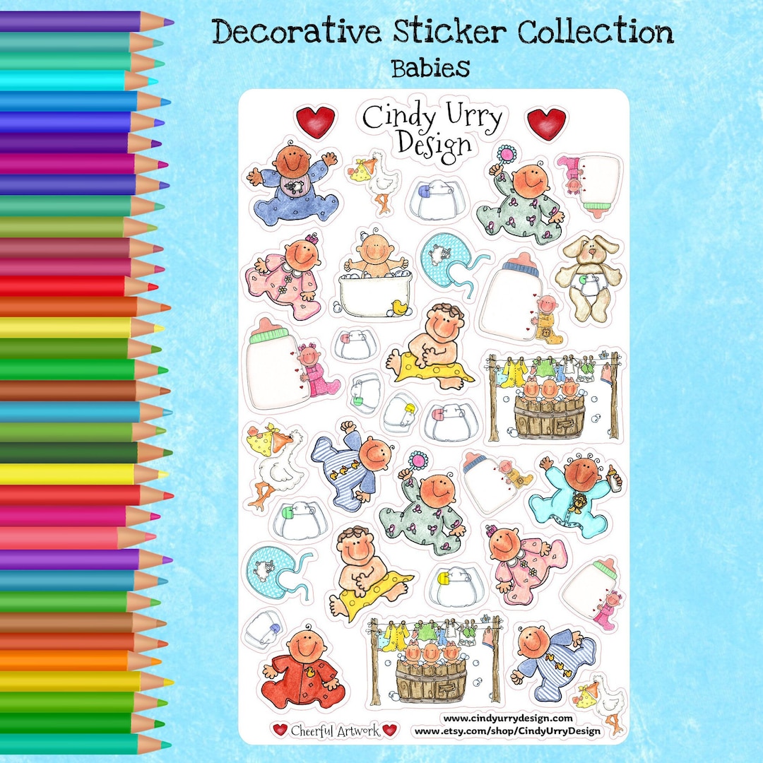 Babies Cute Stickers, Planner Stickers, Bullet Journal Stickers ...