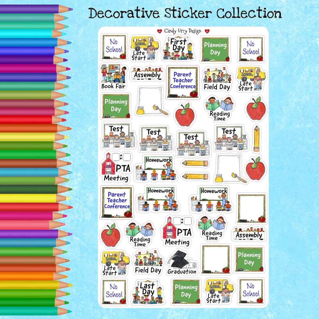 School Event Reminder Decorative Sticker, Bullet Journal, All Planner ...