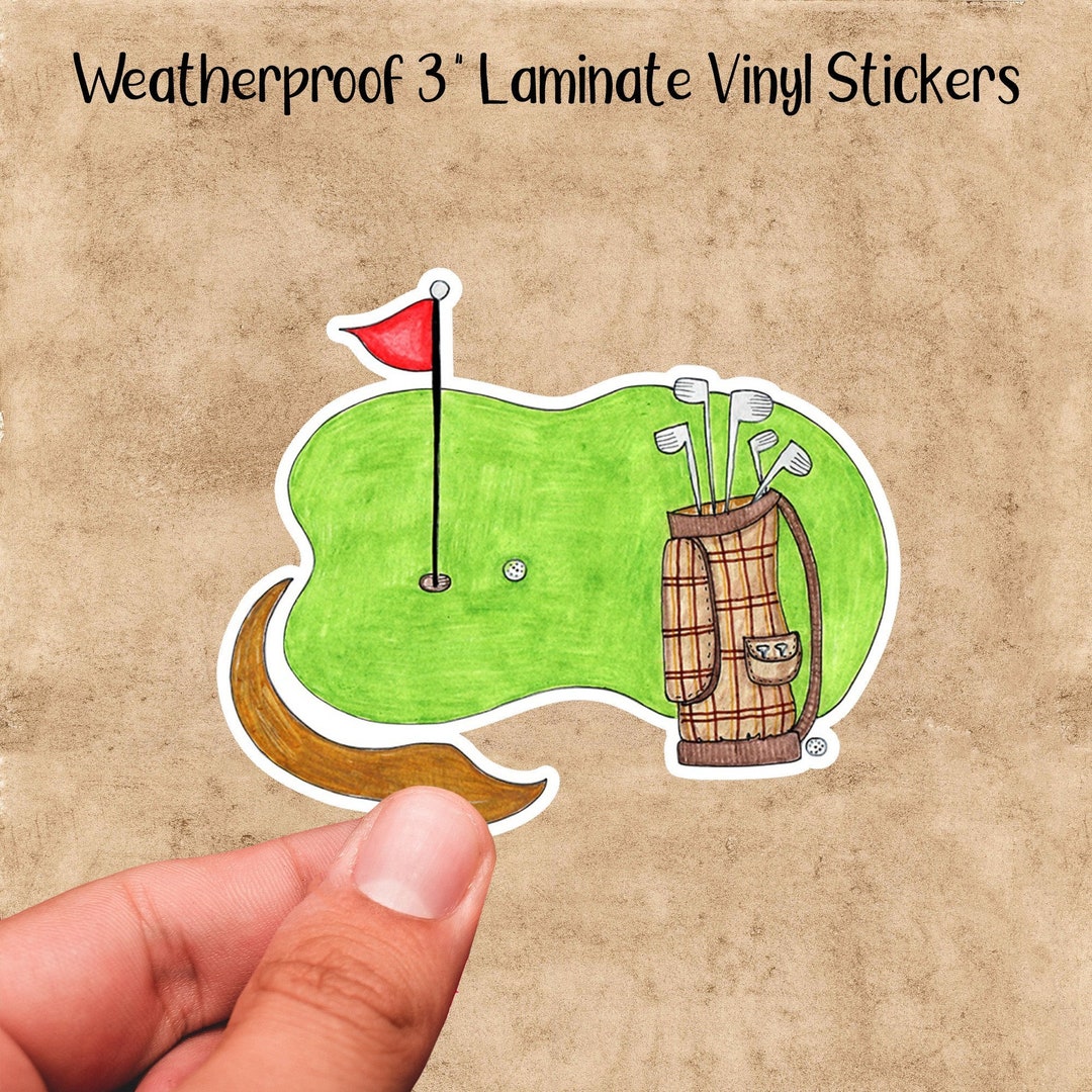 Golfing Vinyl Sticker: Weatherproof Laptop Car Decal by Cindy Urry - Etsy