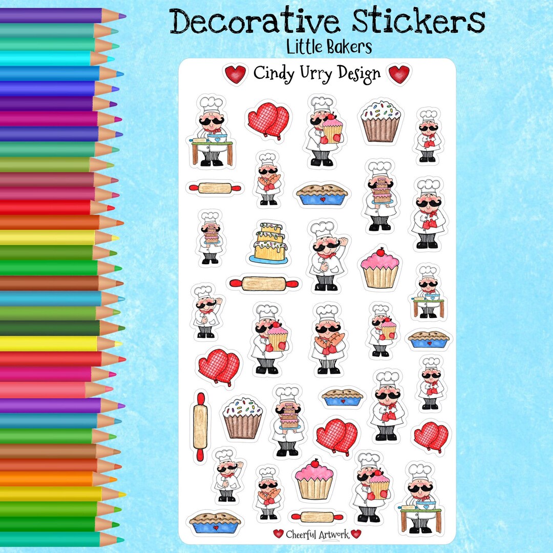 Little Bakers Stickers: Planner, Journal, Scrapbook Stickers - Etsy
