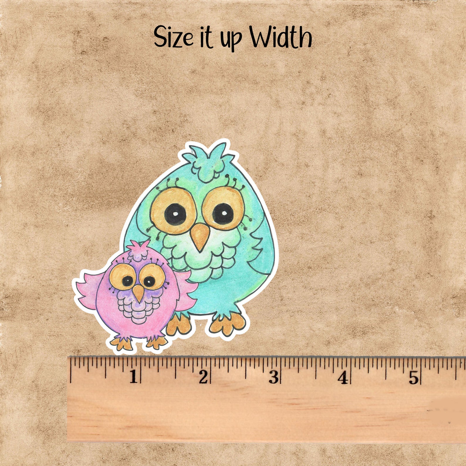 Owls Vinyl Laminated Sticker Cute Colorful Weatherproof - Etsy