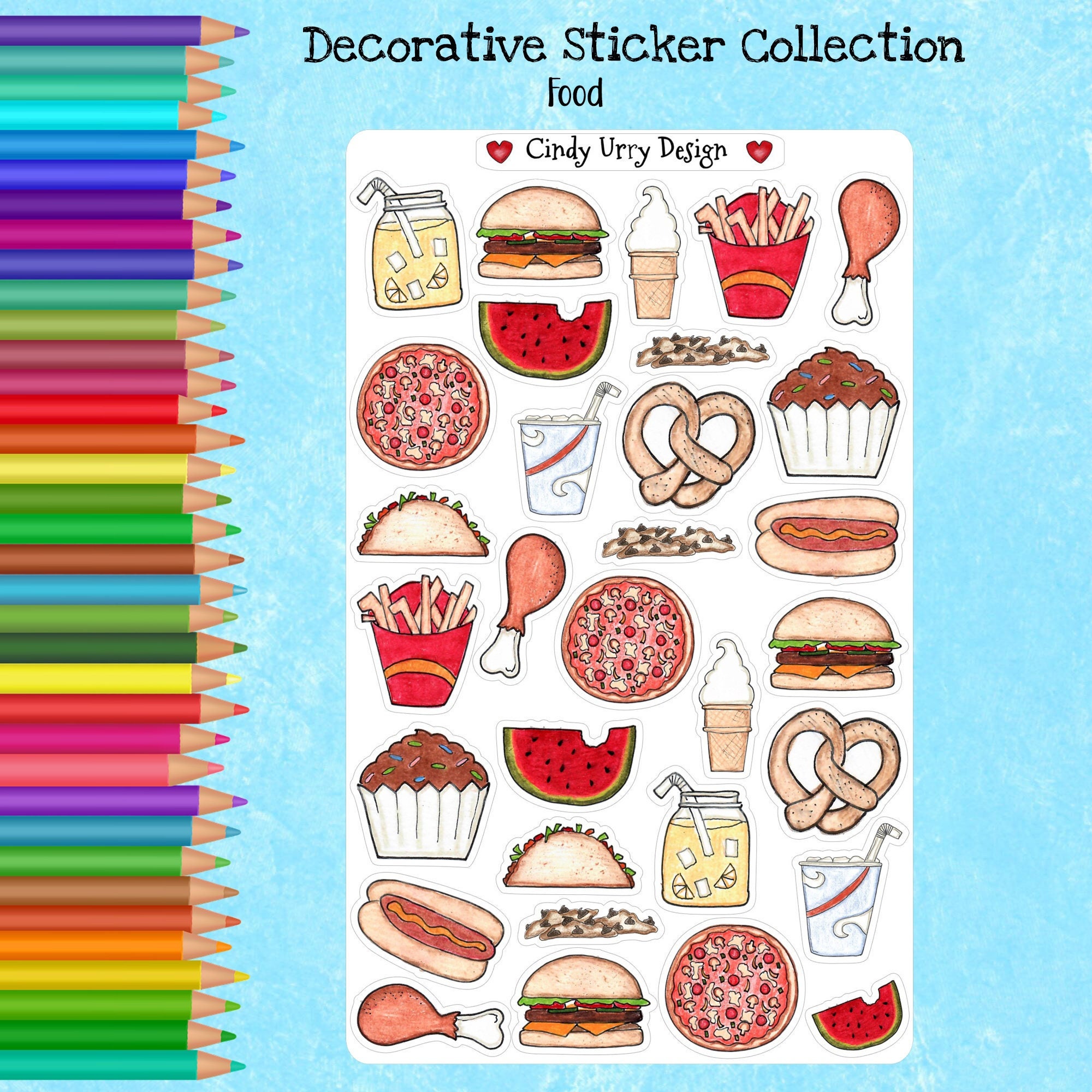 Food Sticker Bullet Journal All Planner Scrapbook and - Etsy