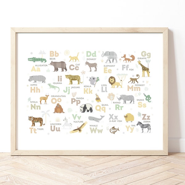 Nursery Alphabet - Etsy Australia