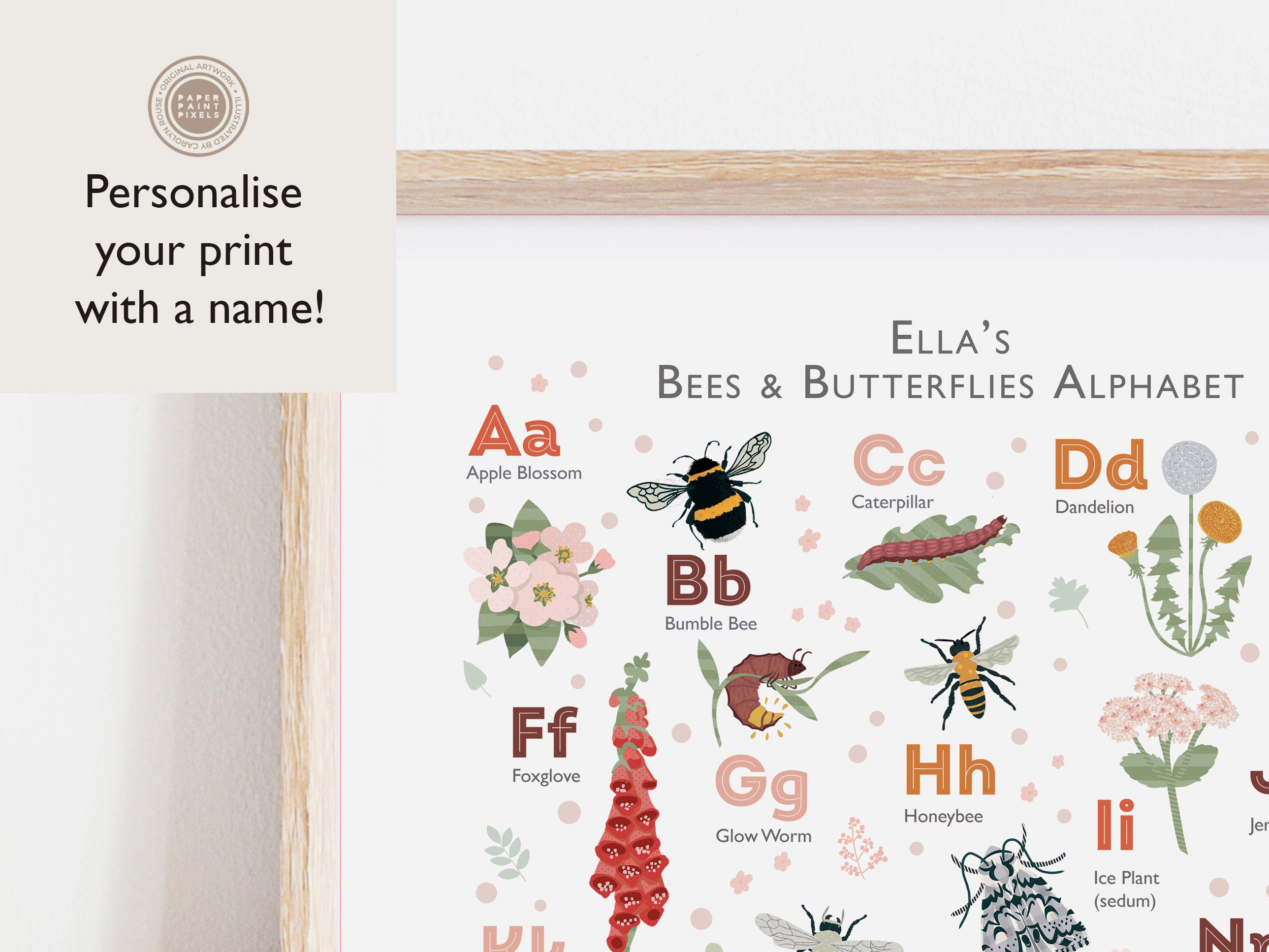 Insects Alphabet Poster: Boho Nursery Wall Art - Etsy