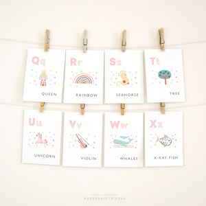 Printable Pink Alphabet Flashcards | Cute ABC Learning Cards for Girls ...