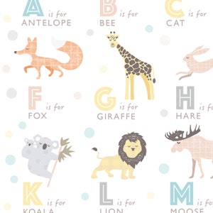 Animal Alphabet Poster, Baby Gift, Nursery Decor, Alphabet Wall Art ...