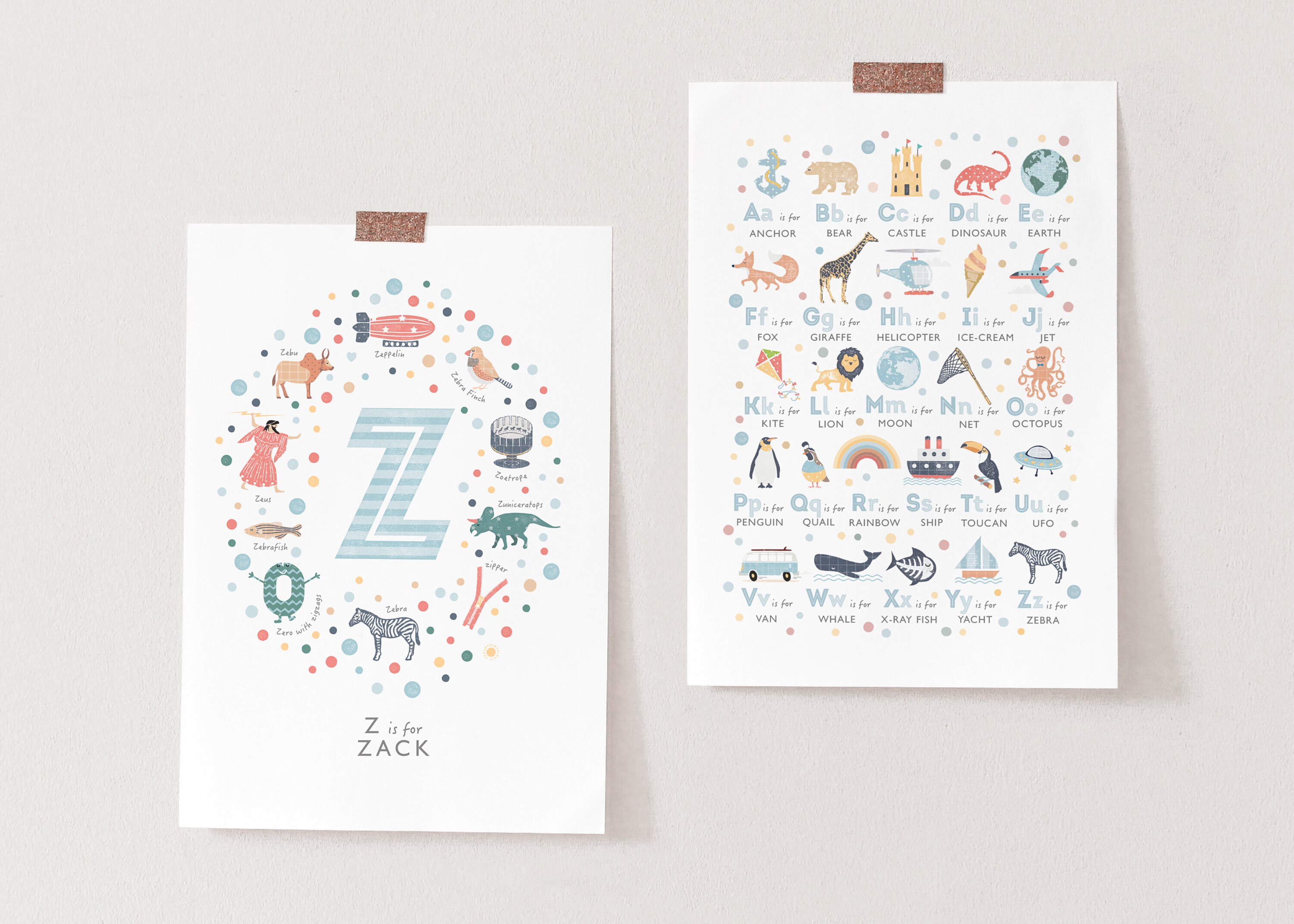Letter Z Baby Initial Art, Personalised, Baby Gift Idea, Baby Boy ...