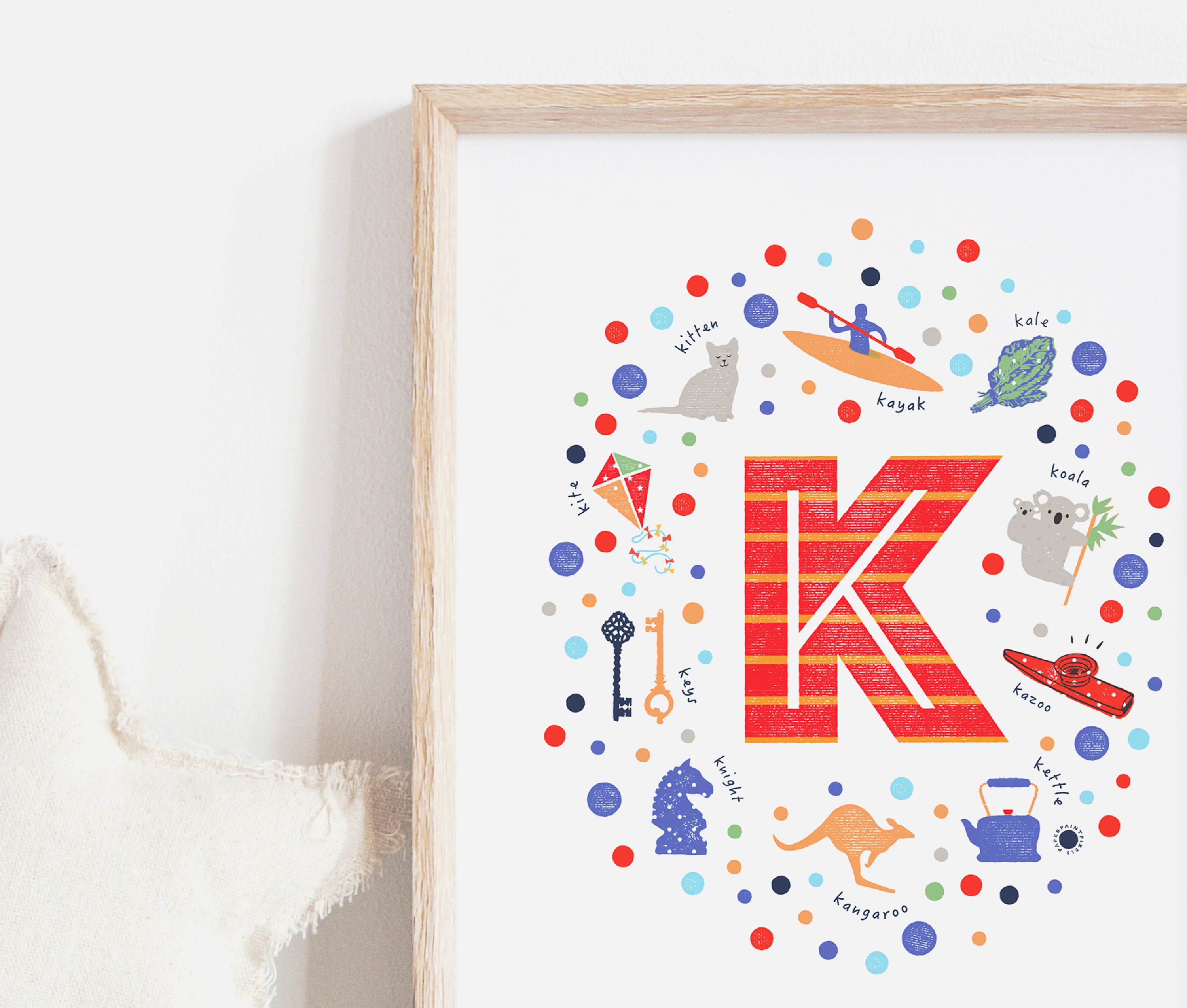 Personalised Baby Name Gift Letter K Print K Print Monogram | Etsy