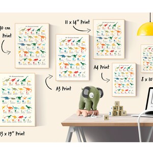 Dinosaur Alphabet Print, Toddler Room Decor, Classroom Decor, Perfect ...