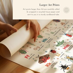 Insect ABC Poster: Nature Nursery Alphabet Wall Art - Etsy