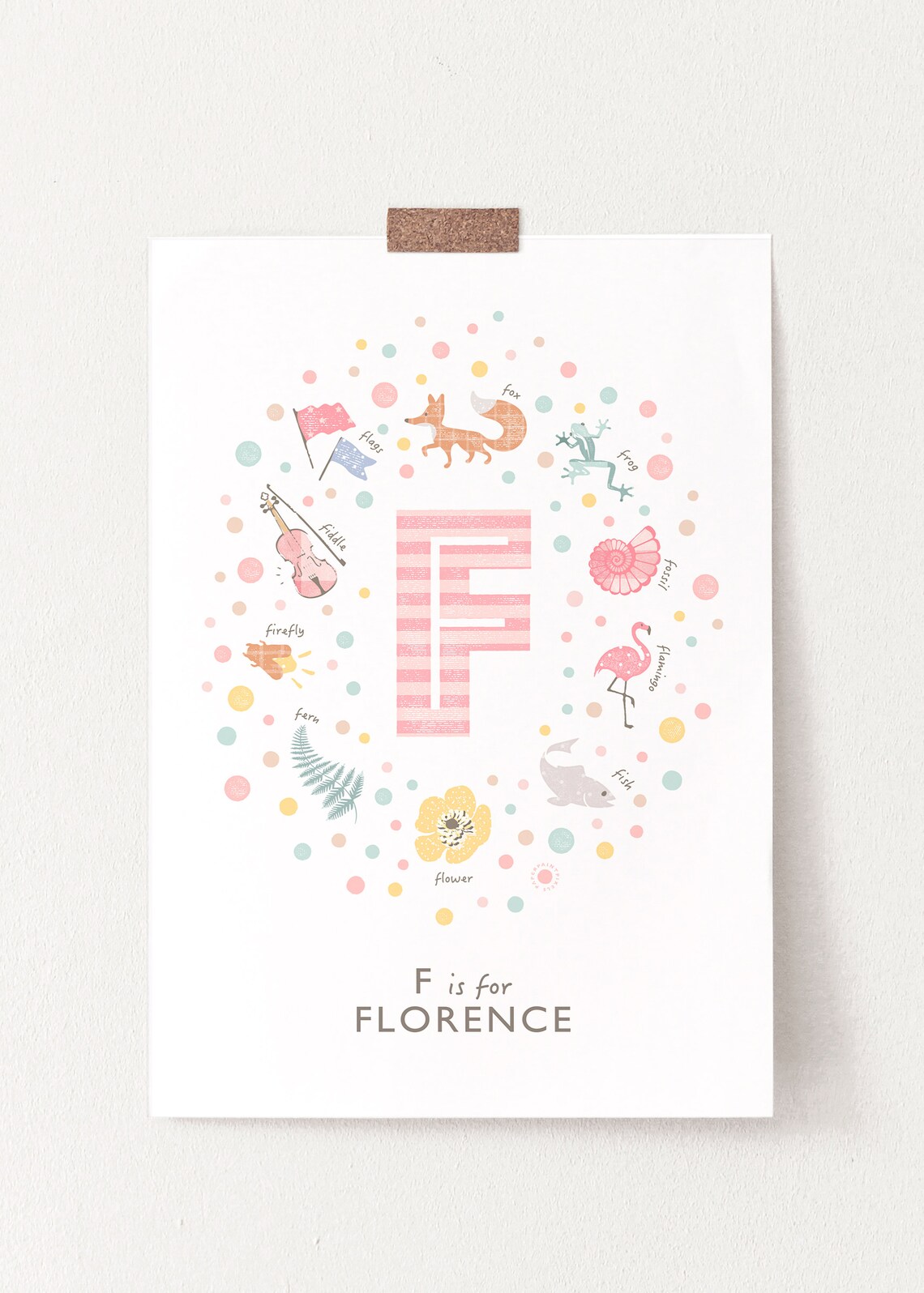 New Baby Print Personalised Nursery Wall Art Letter F Print | Etsy UK