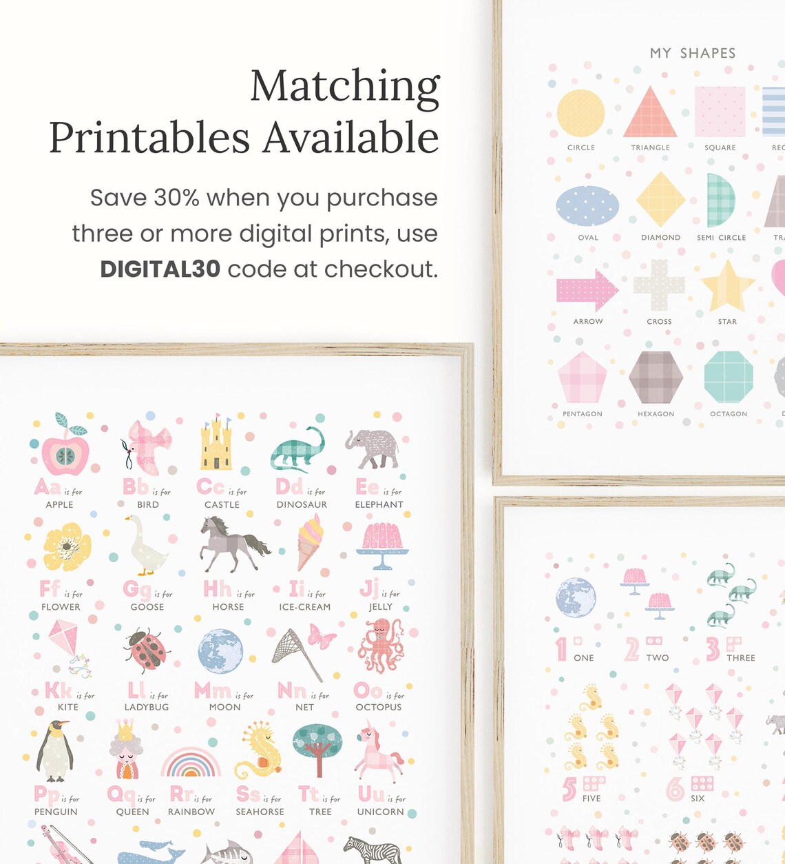 Printable Pink Alphabet Flashcards | Cute ABC Learning Cards for Girls ...