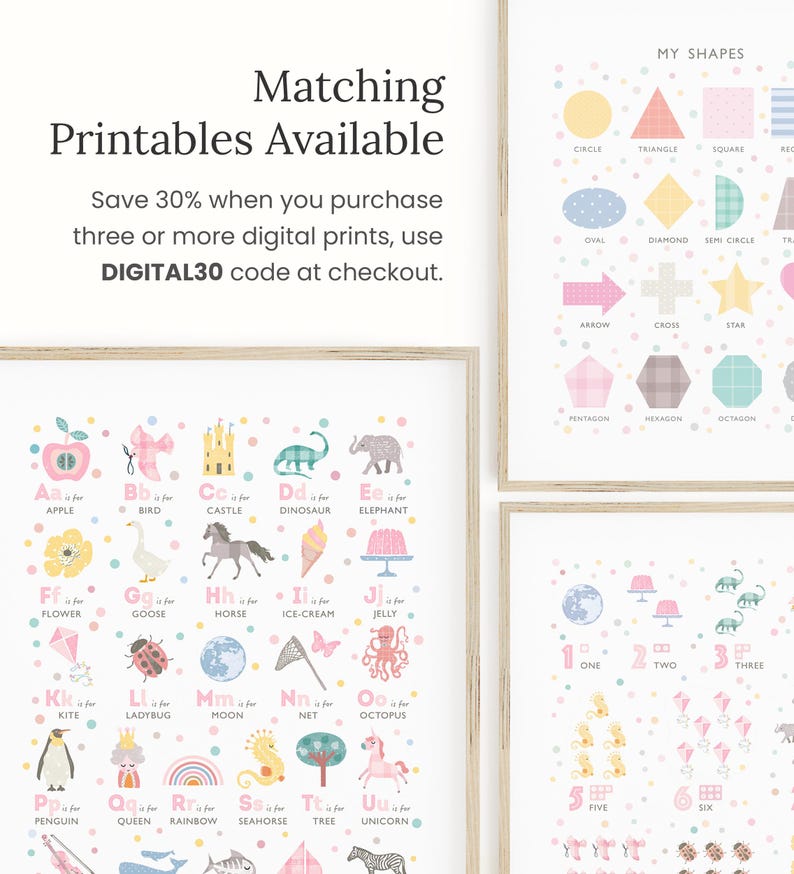 Printable Pink Alphabet Flashcards | Cute ABC Learning Cards for Girls ...
