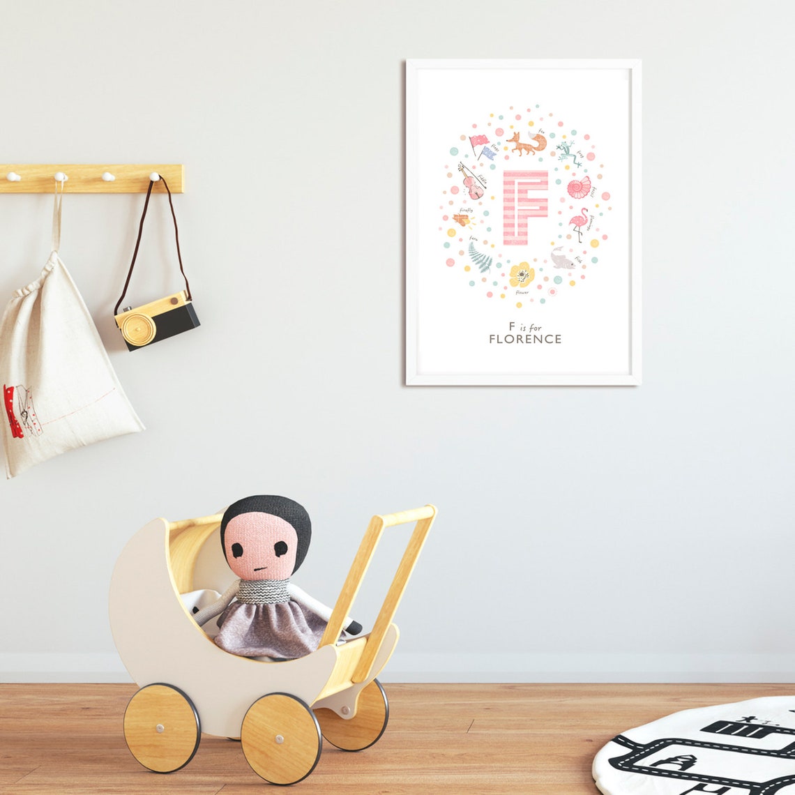 New Baby Print Personalised Nursery Wall Art Letter F Print | Etsy UK