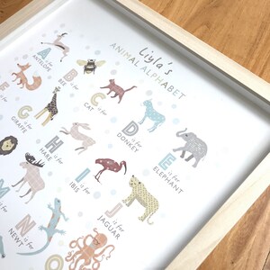 Animal Alphabet Poster, Baby Gift, Nursery Decor, Alphabet Wall Art ...