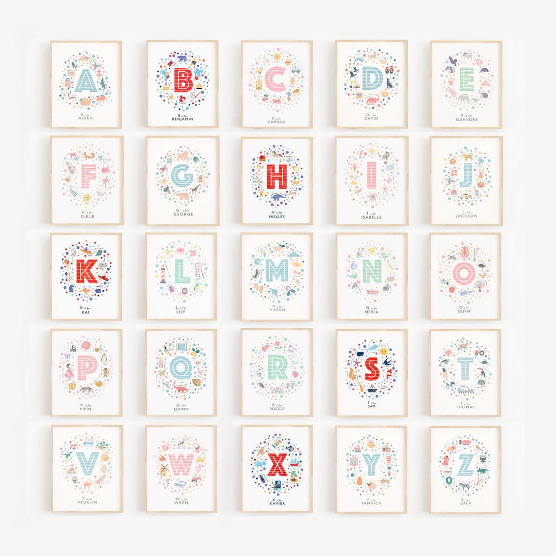 Personalized Letter H Nursery Print: Baby Boy Name Sign - Etsy