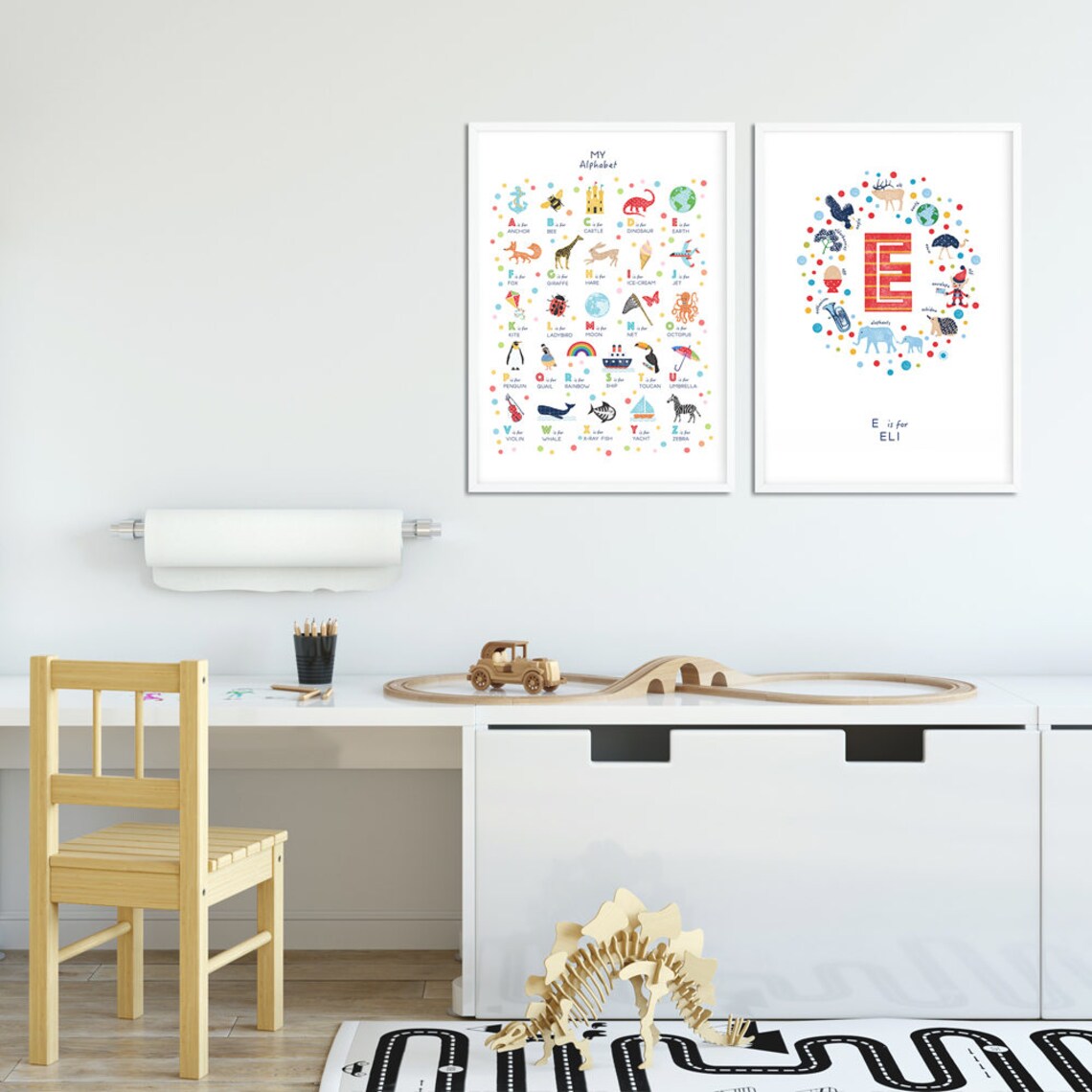 Alphabet Poster Alphabet Print Nursery Decor ABC Print | Etsy