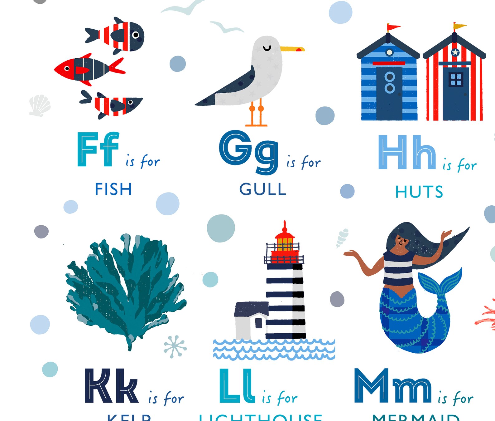 Nautical Alphabet Nursery Print Nursery Alphabet Wall Art - Etsy