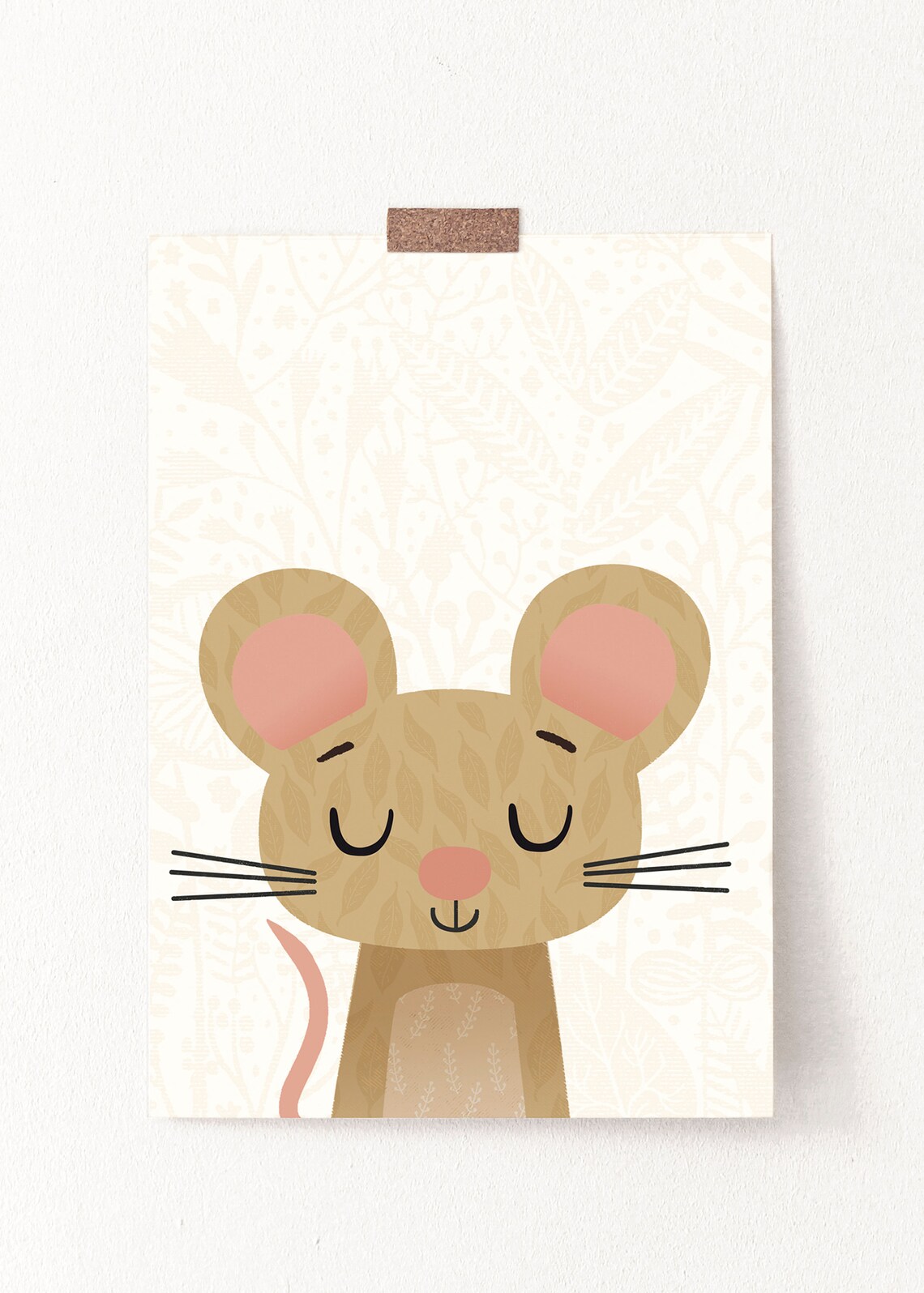 Mouse Nursery Print, Woodland Animals Nursery Poster, Cute Animal Print ...