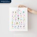 Girls Alphabet Poster, Printable Digital Download, Cute Alphabet Print ...
