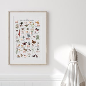 Insects Alphabet Poster: Boho Nursery Wall Art - Etsy