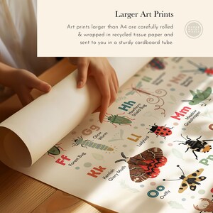 Insect Alphabet Print, Nursery Wall Art, Bugs and Insects Poster ...