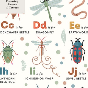 Insect ABC Poster: Nature Nursery Alphabet Wall Art - Etsy