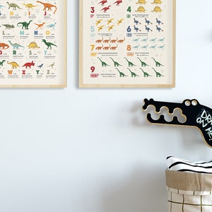 Dinosaur Numbers Print, Dino Theme Bedroom Poster- Can Be Personalised ...