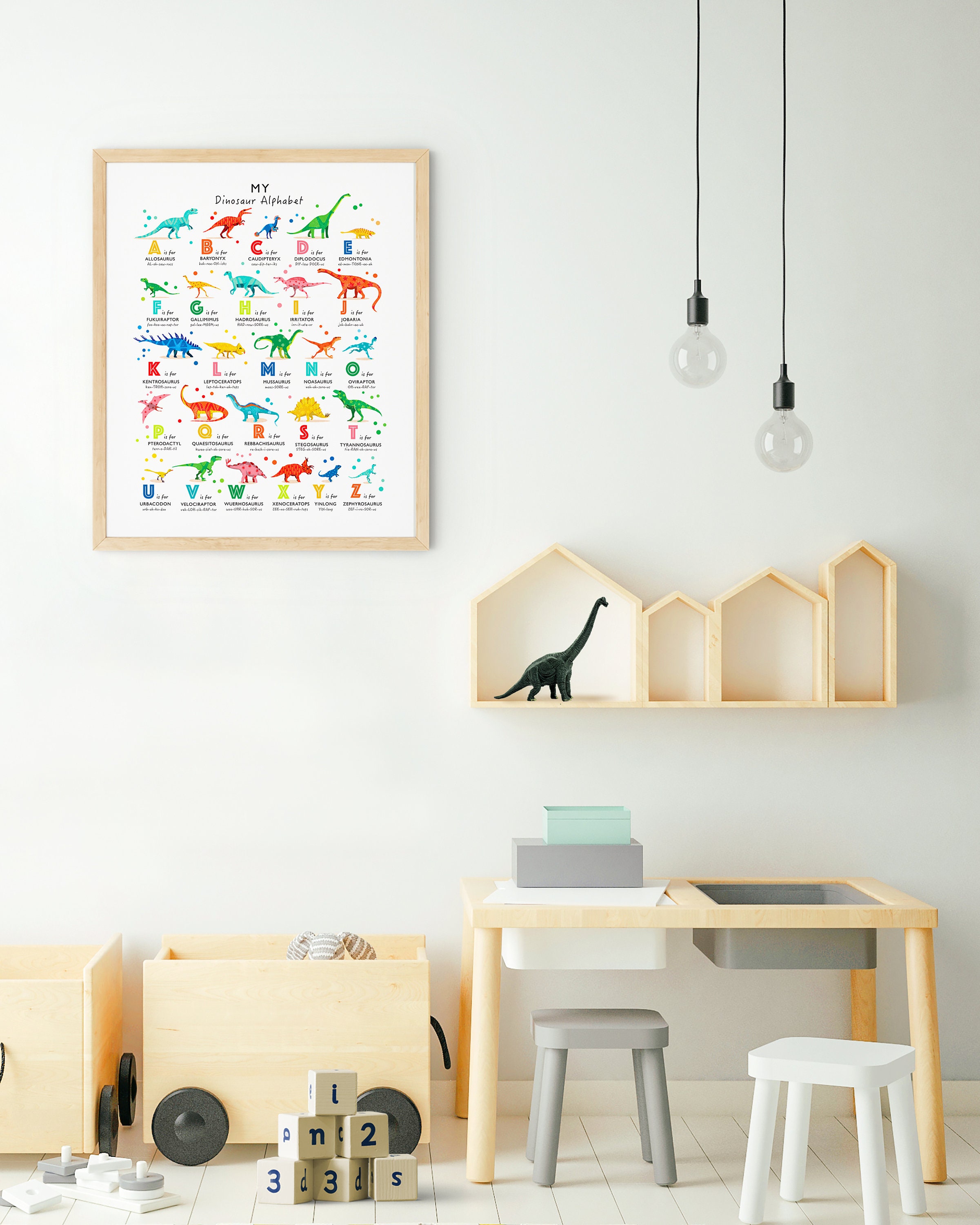 Dinosaur Alphabet Print Dinosaur A to Z Alphabet Poster - Etsy Canada