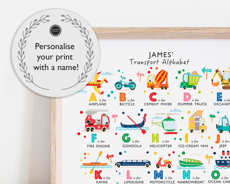 Transport Alphabet Print Alphabet Poster Car Fire Truck - Etsy Canada