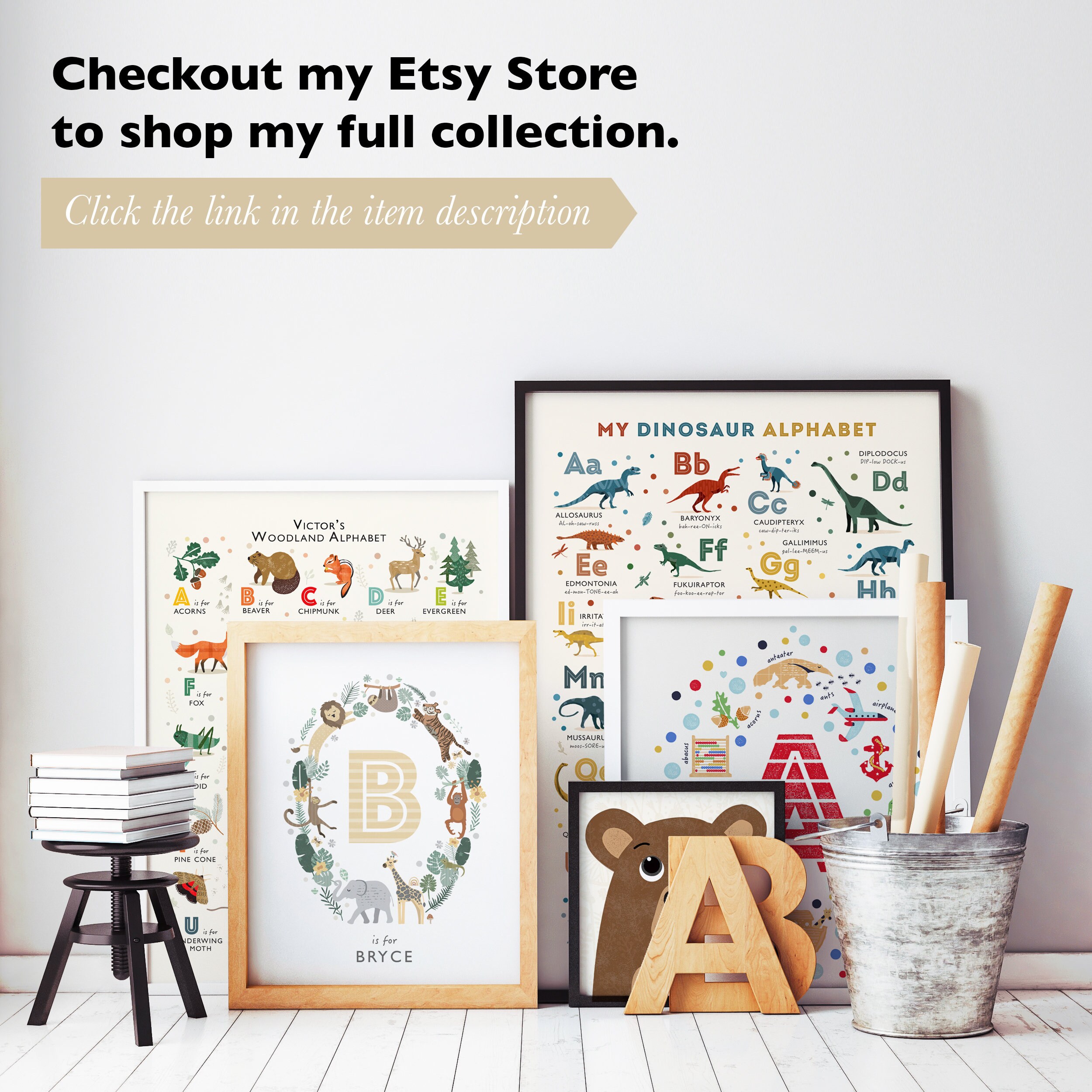 Safari Animal Alphabet Jungle Animals Alphabet Poster | Etsy UK