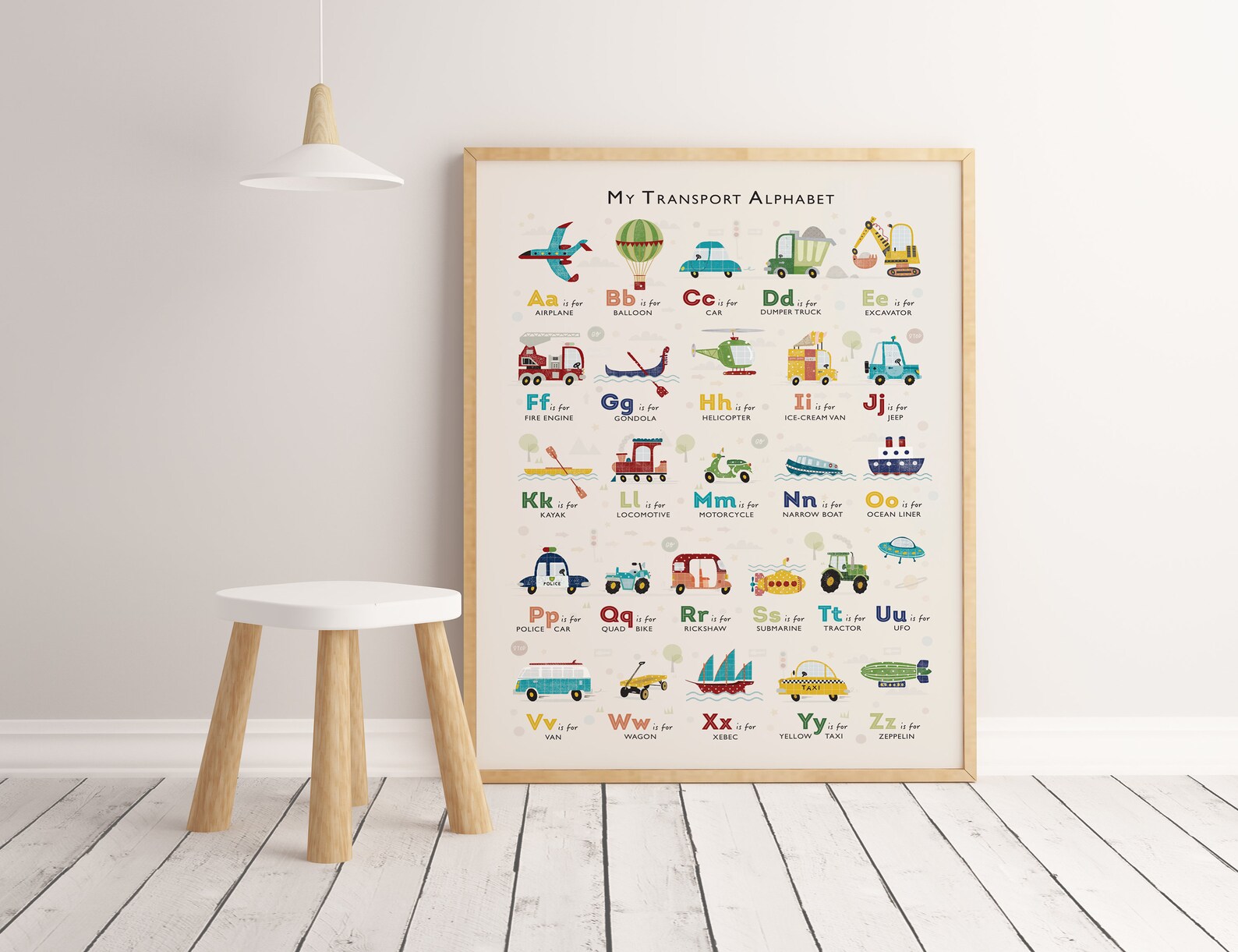 Transport Alphabet Print Transportation Nursery Decor Kids - Etsy