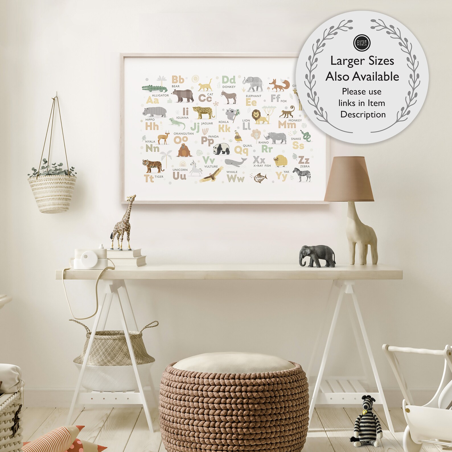 Safari Animal Alphabet Jungle Animals Alphabet Poster | Etsy UK