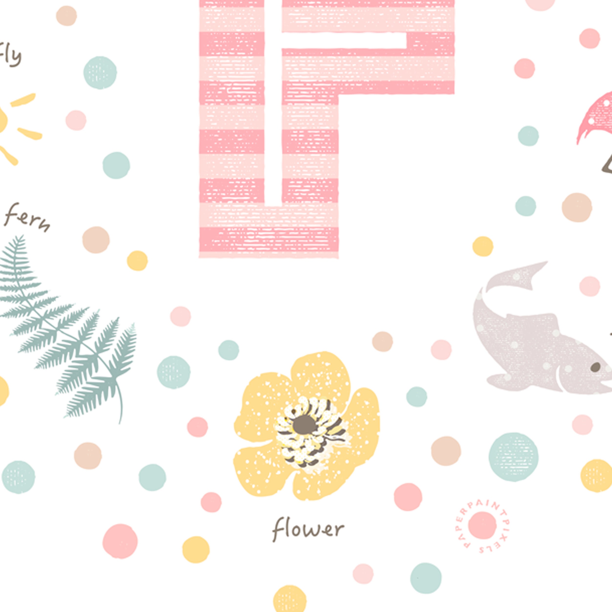 New Baby Print Personalised Nursery Wall Art Letter F Print - Etsy UK
