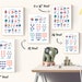 Nautical Alphabet Print Set, Ocean ABC and Numbers Nursery Art Set, A ...
