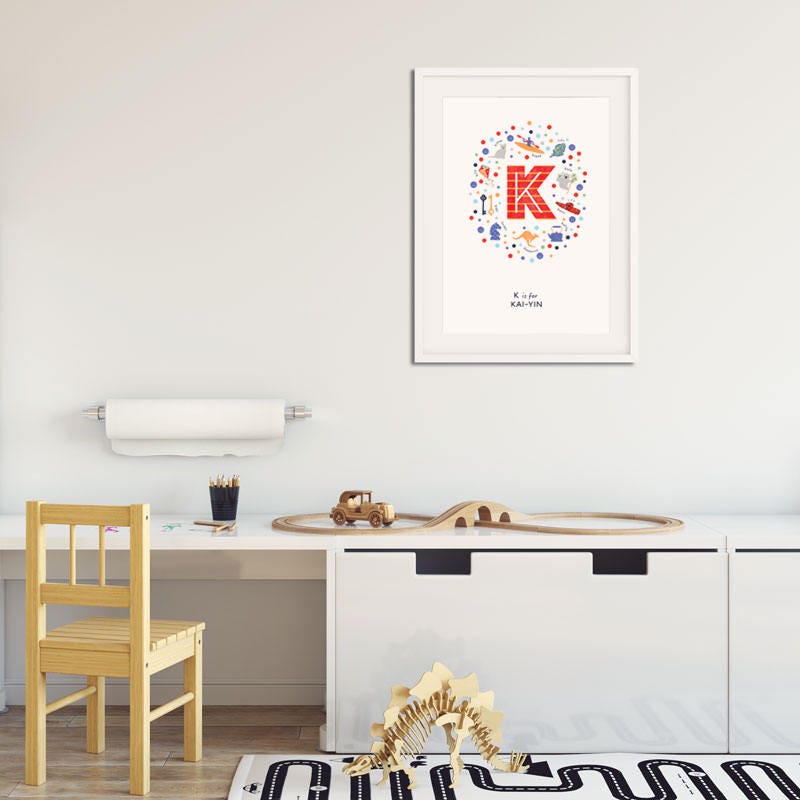 Personalised Baby Name Gift Letter K Print K Print Monogram | Etsy