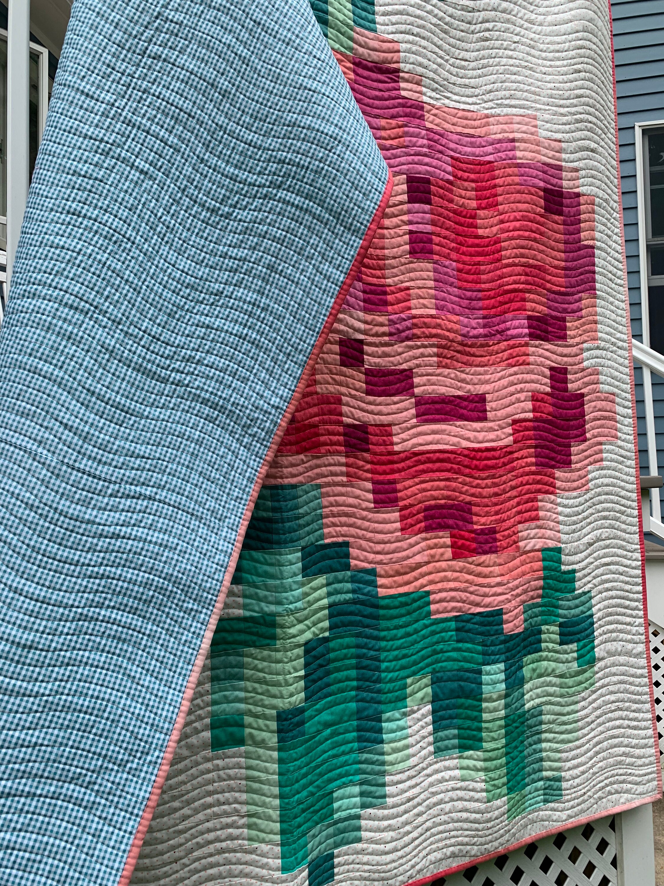 Pixelated Rose Quilt - Etsy