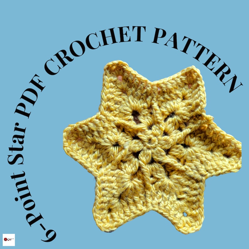 6-point Star Crochet Pattern PDF Digital Download - Etsy