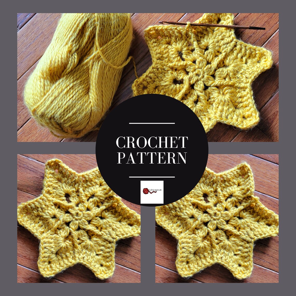 6-point Star Crochet Pattern PDF Digital Download - Etsy
