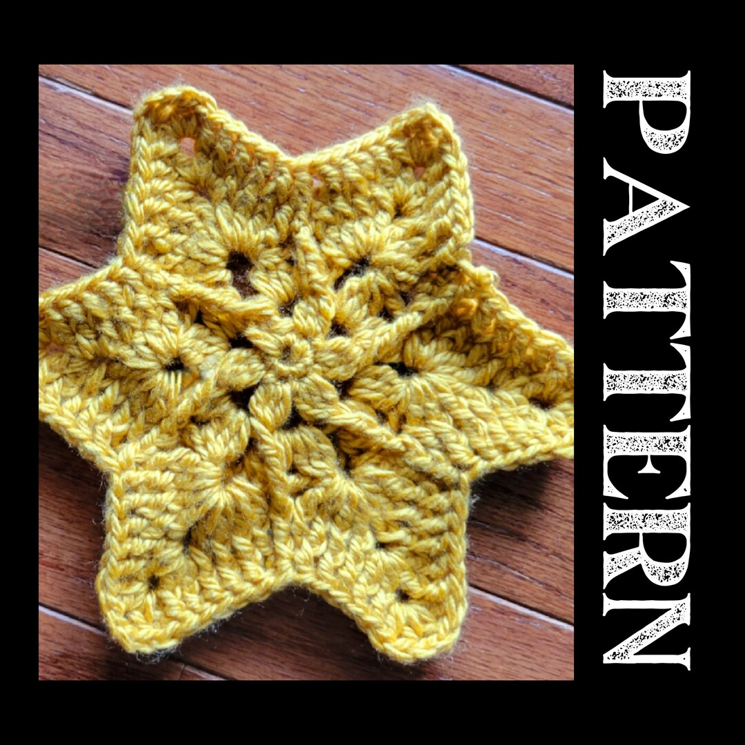 6-point Star Crochet Pattern PDF Digital Download - Etsy